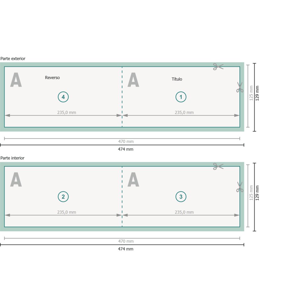 Imprimir tarjetas plegables 235x125 mm | Onlineprinters