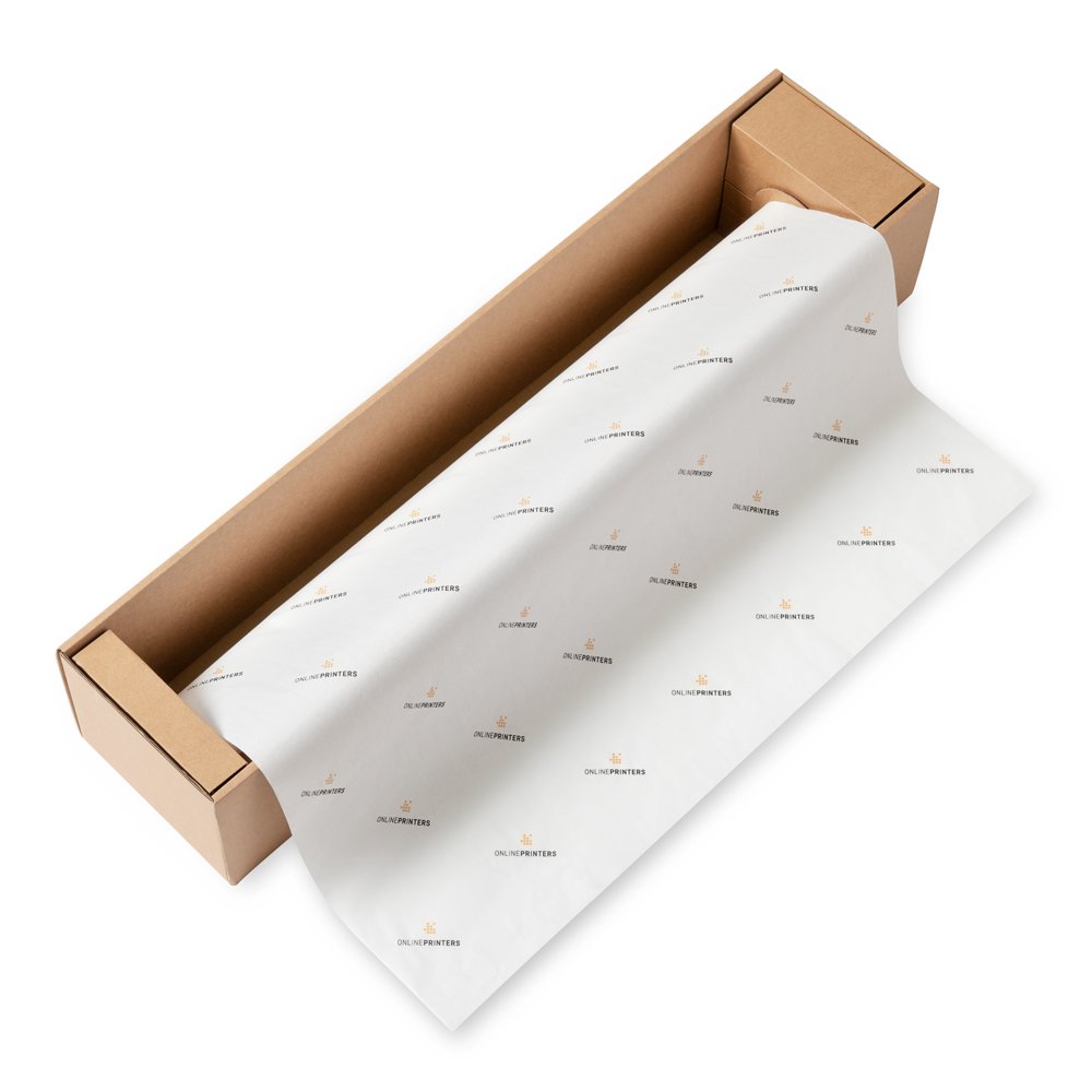 Papel tisú en rollo, colores 4/0, en Onlineprinters