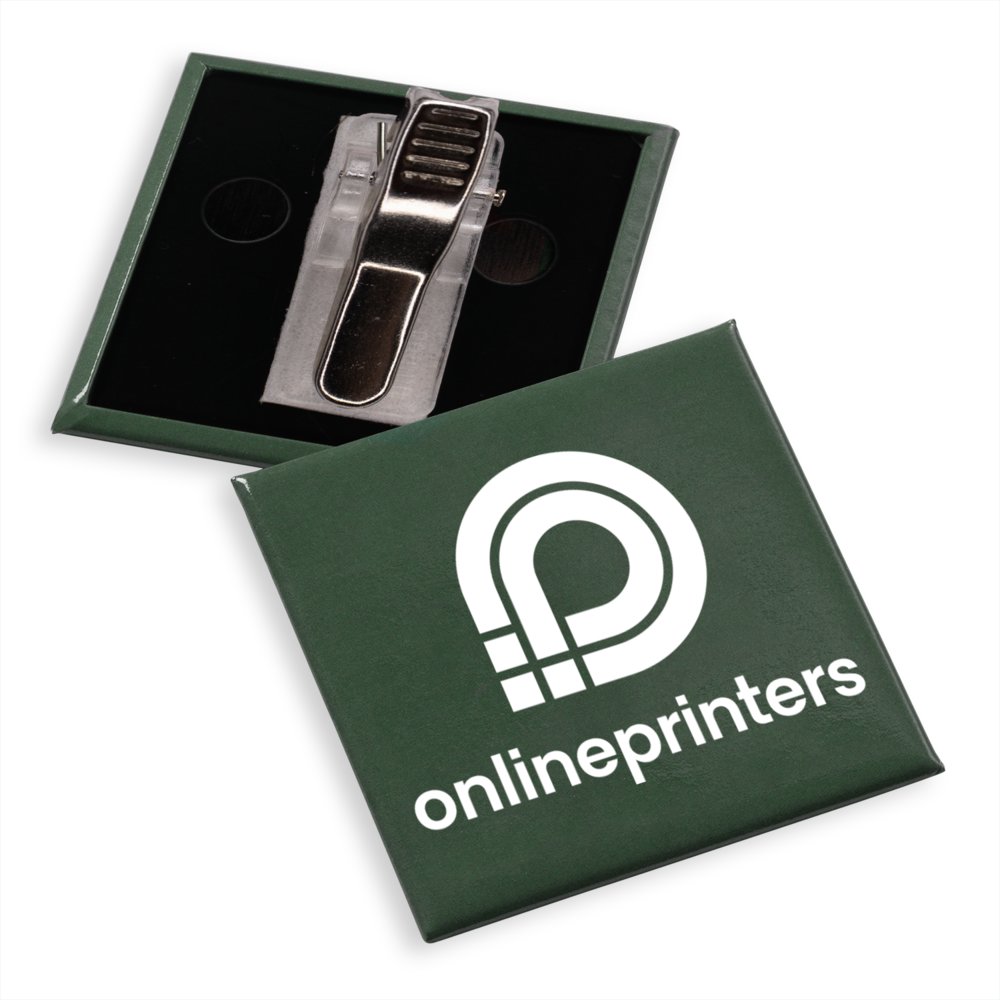 Botones con cierre de clip, 4,0 x 4,0 cm, cuadradas en Onlineprinters