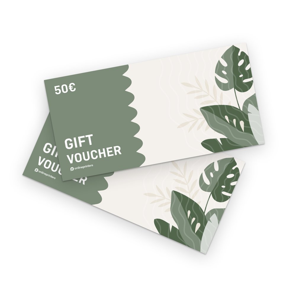 Tarjetas de vales plegadas, DL, Formato apaisado, DL en Onlineprinters