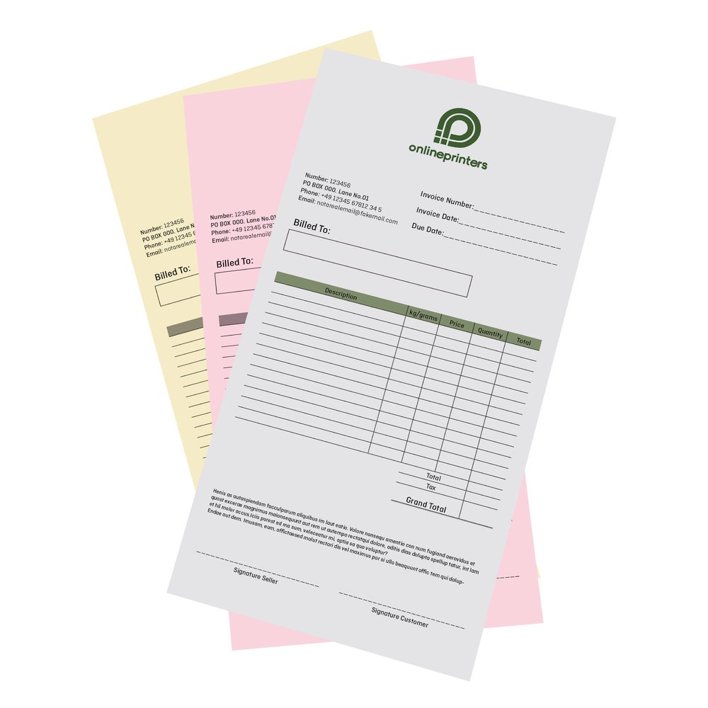 Talonarios en papel autocopia, formato vertical, A4, A4 en Onlineprinters