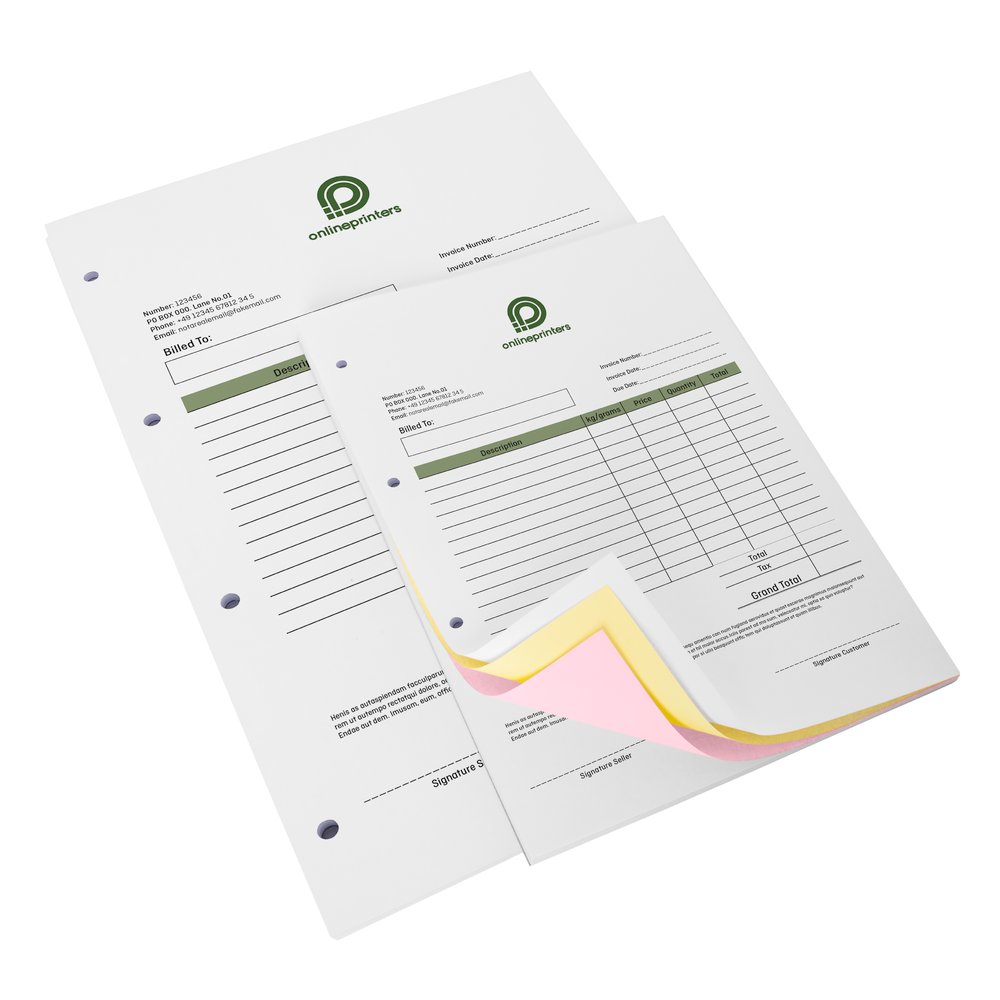 Talonarios en papel autocopia, formato vertical, A4, A4 en Onlineprinters